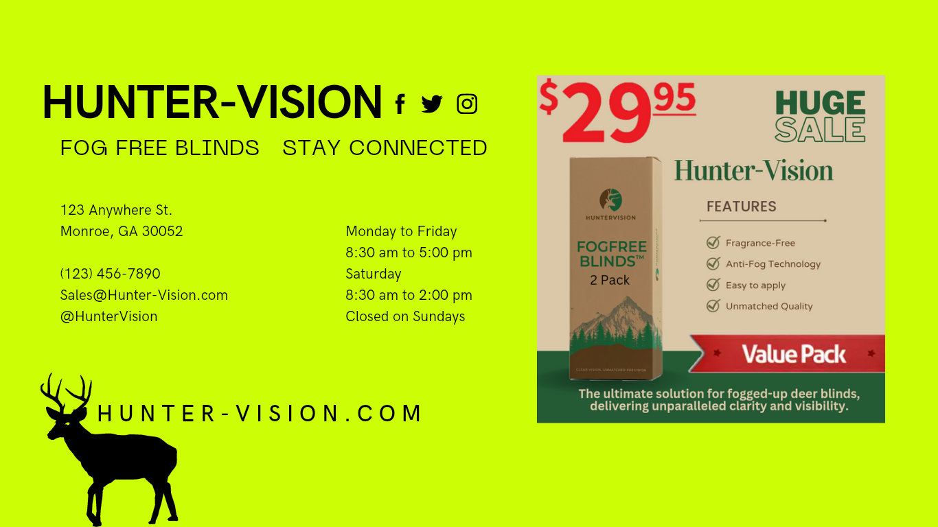 Hunter-Vision Fog Free Blinds – Clear Vision. Unmatched Precision.